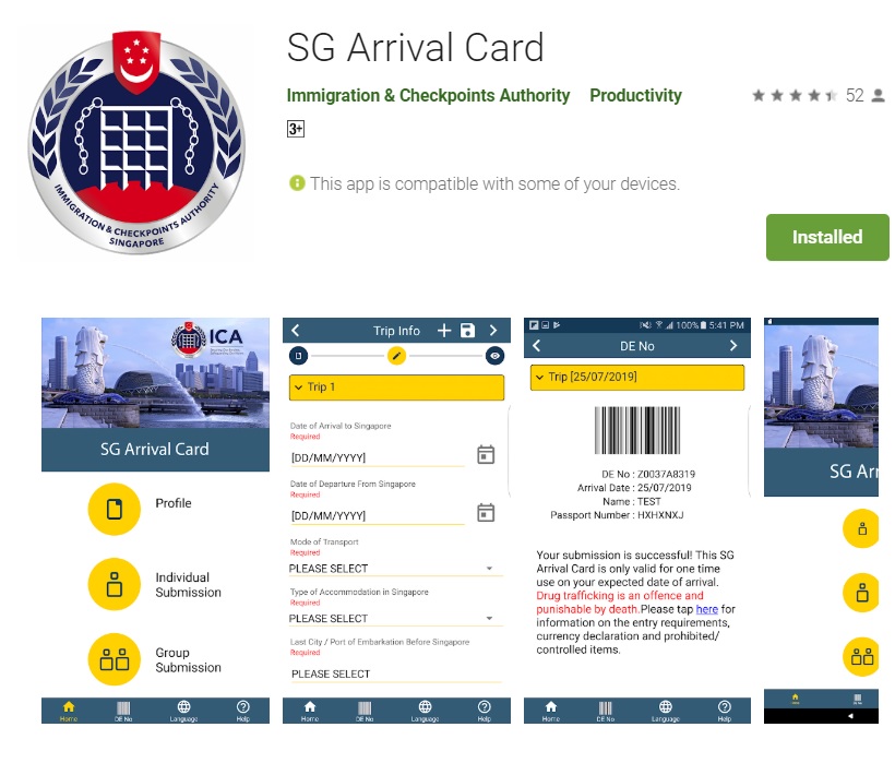  2020 SG Arrival Card App 14 